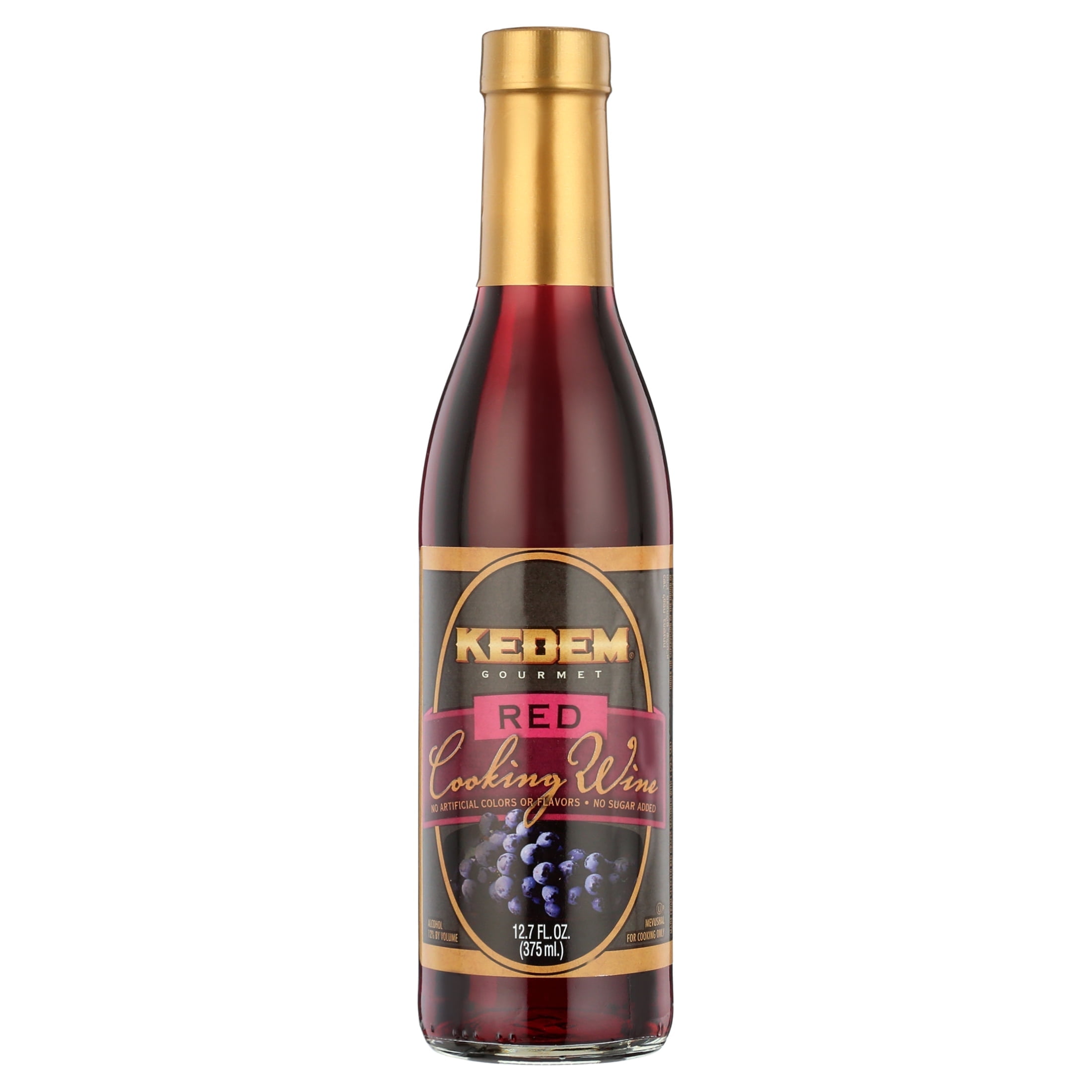 Kedem Red Cooking Wine, 12.7oz Bottle, Kosher Certified, Ideal for ...