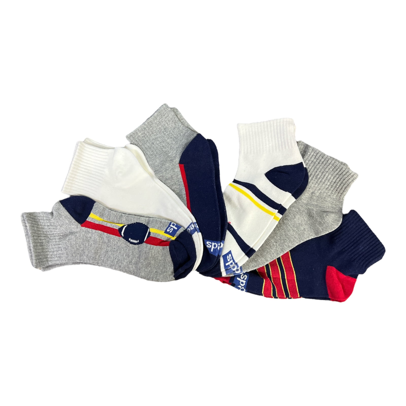 Keds 6 Pack Multi Color Quarter Socks Youth (Shoe Size 4-10) - Walmart.com