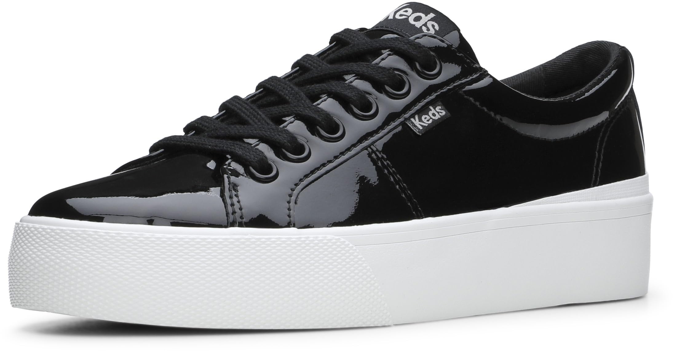 Keds Jump Kick Womens' Duo Lace Up Sneakers, Black Patent Leather, 9 ...