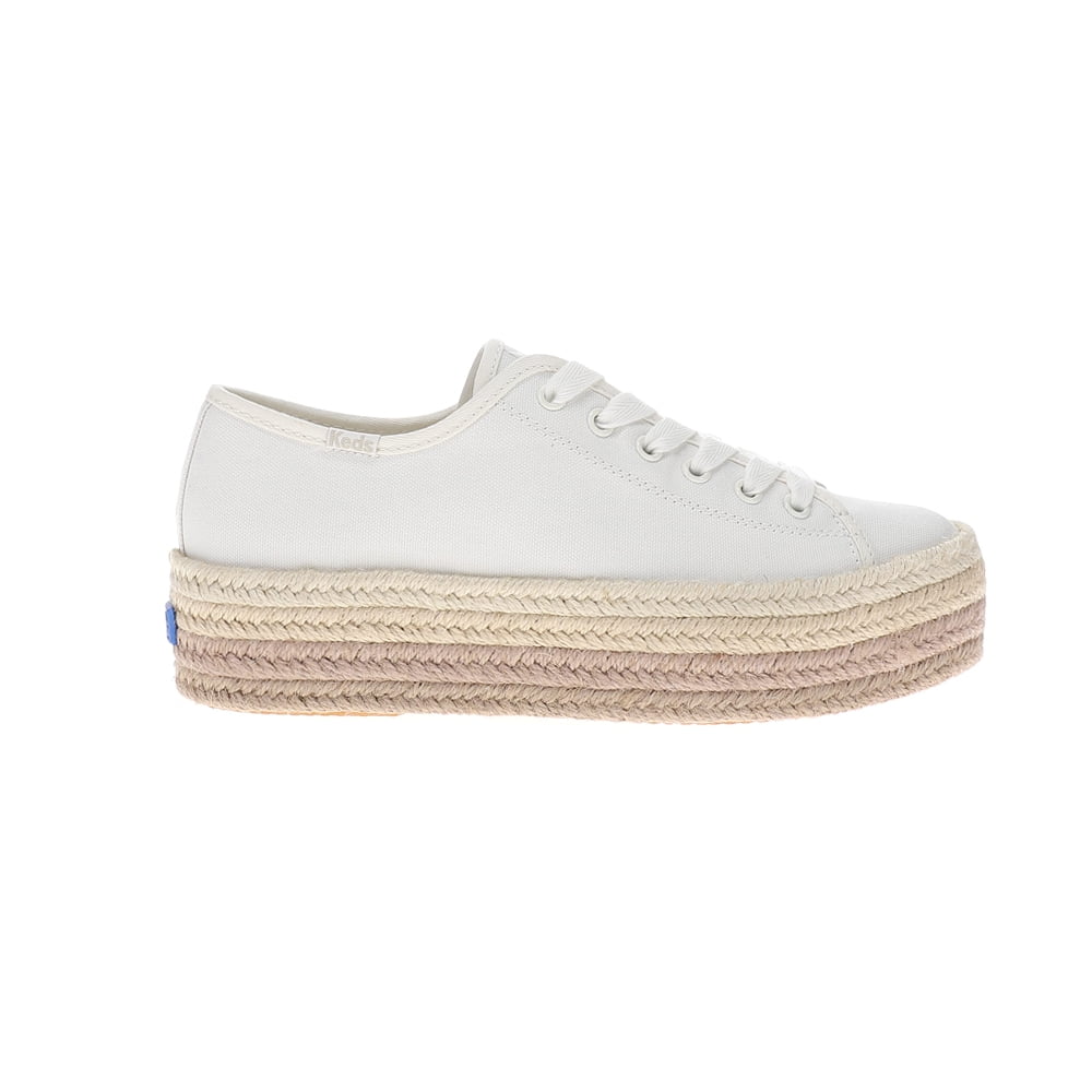 Keds Womens Triple Up Canvas Jute Foxing Lace Up Athletic Sneakers ...