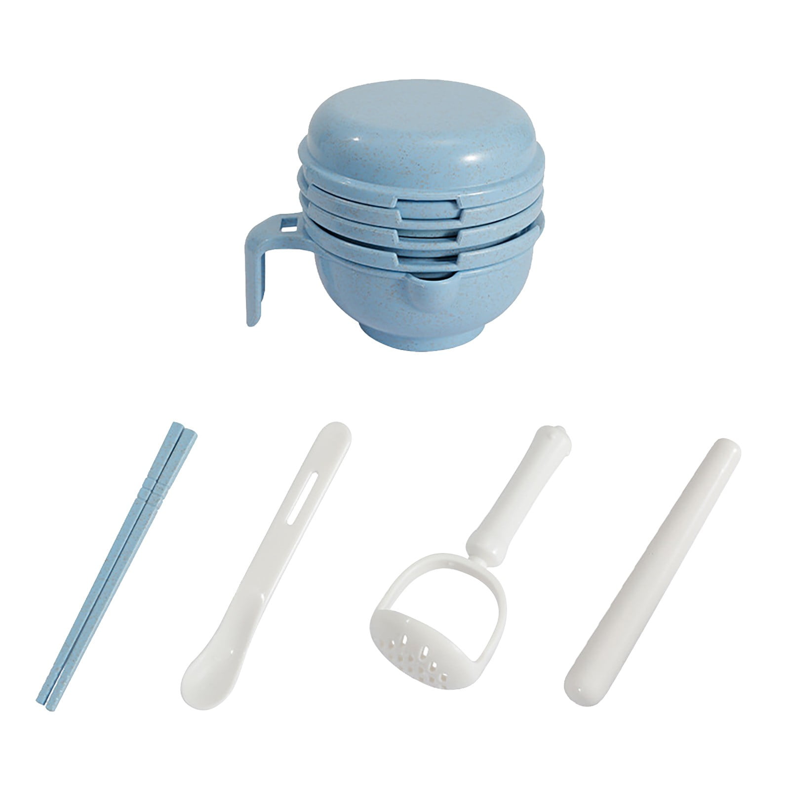 Kedshhgu 10 Piece Set Baby Plastic Complementary Food Grinding Bowl ...