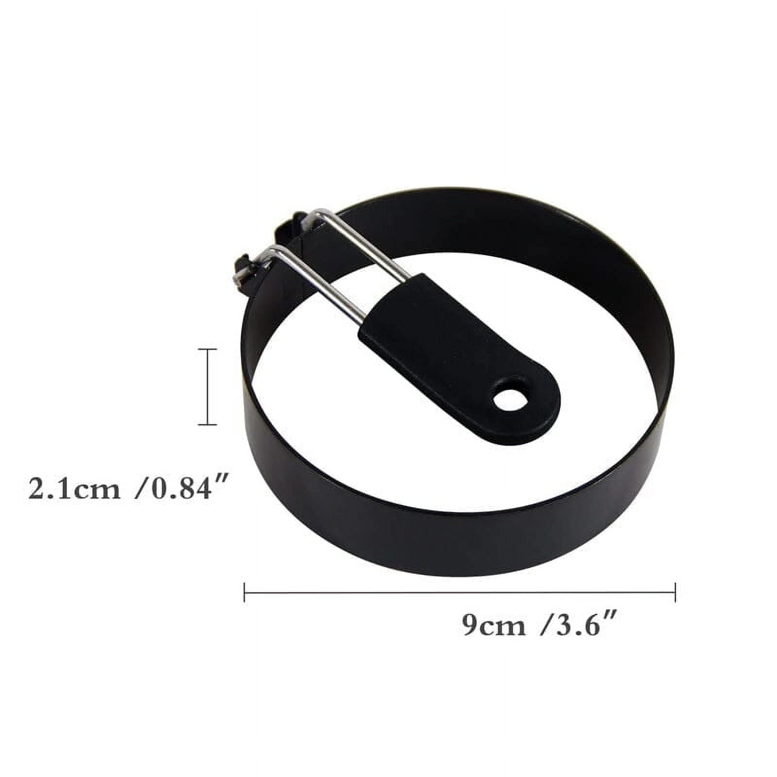 Kedshhgu 3.5in Rings with Handle Stainless Steel Egg Ring Nonstick Egg ...