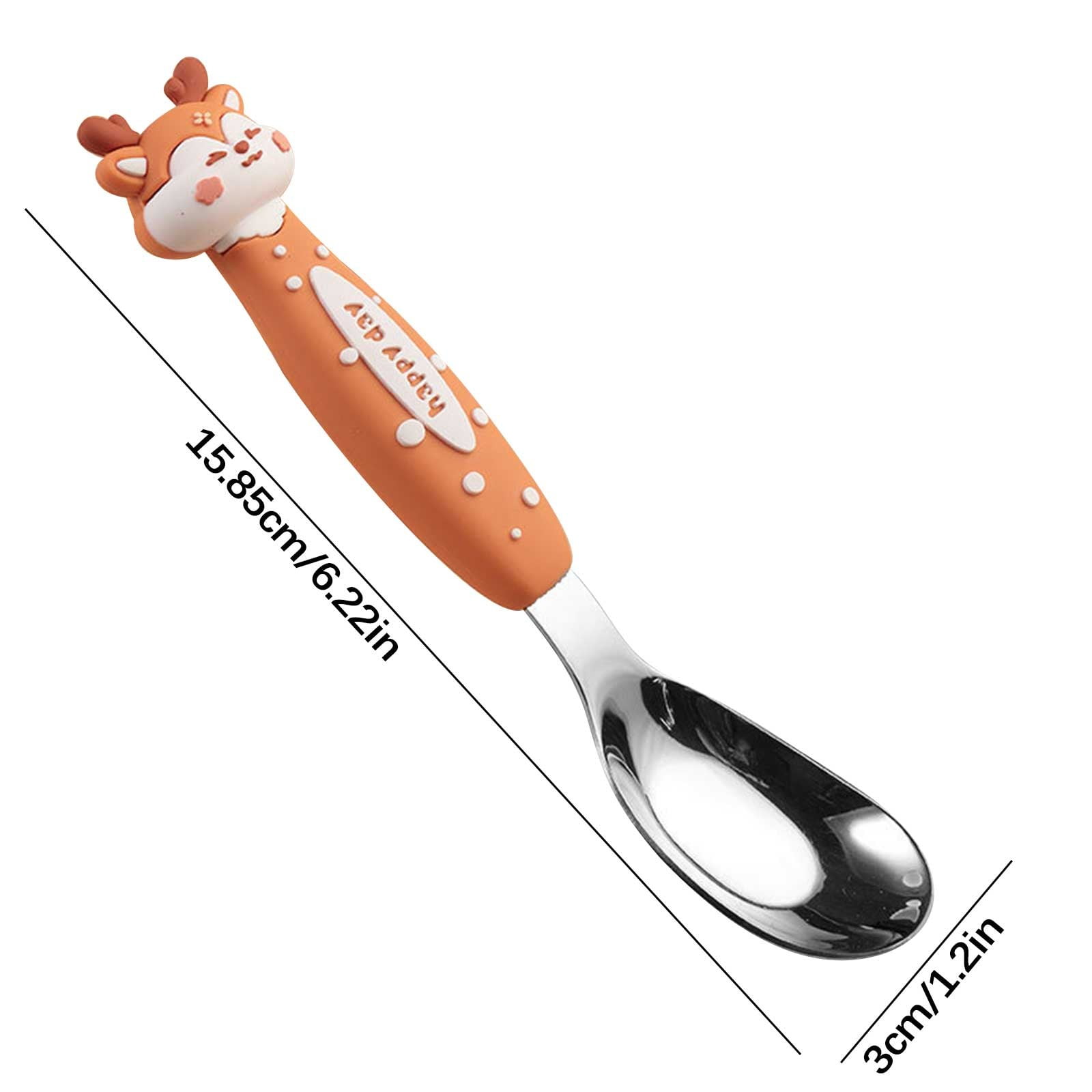 Kedshhgu Cartoons Ingot Spoon Children's Stainless Steel Spoon Baby ...