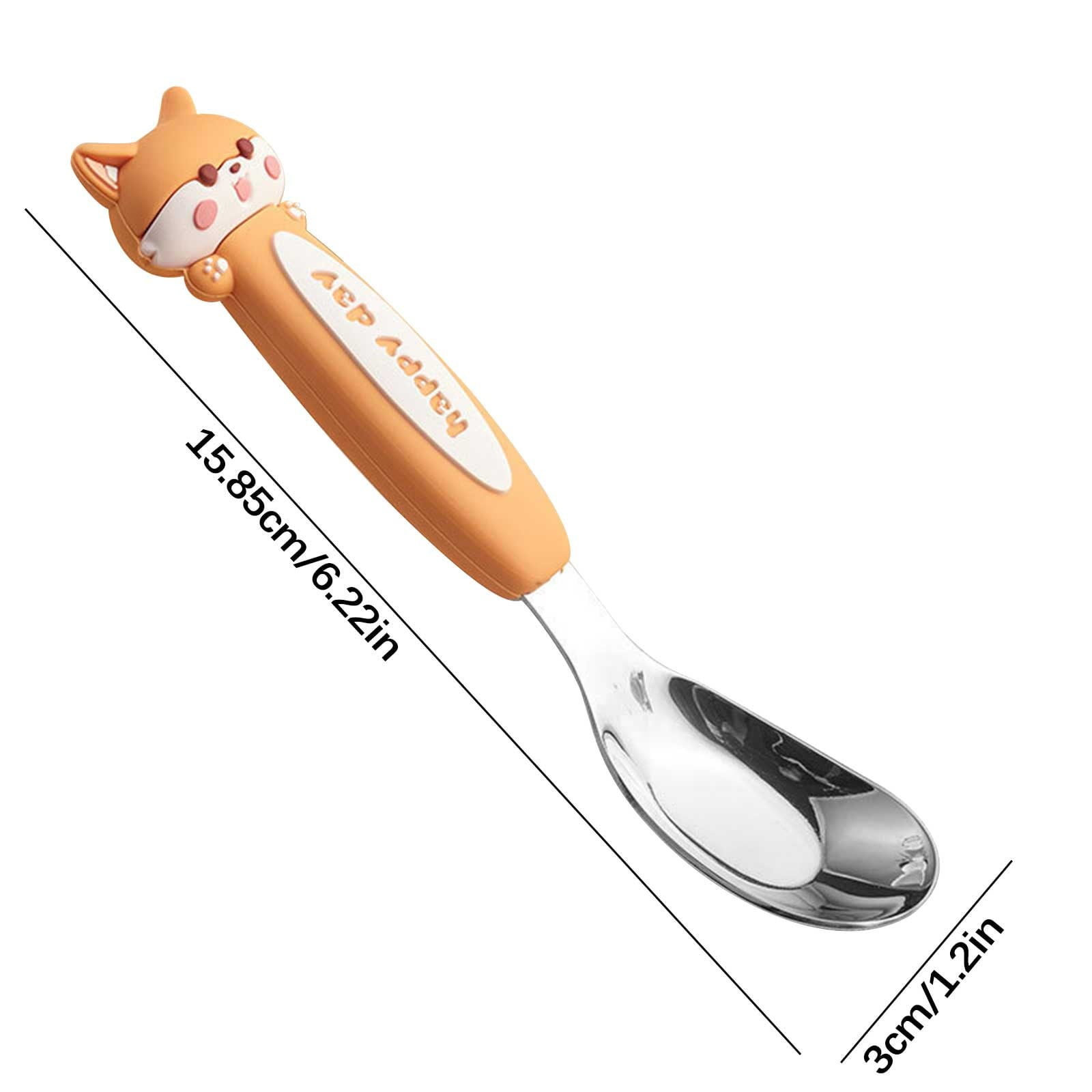 Kedshhgu Cartoons Ingot Spoon Children's Stainless Steel Spoon Baby ...