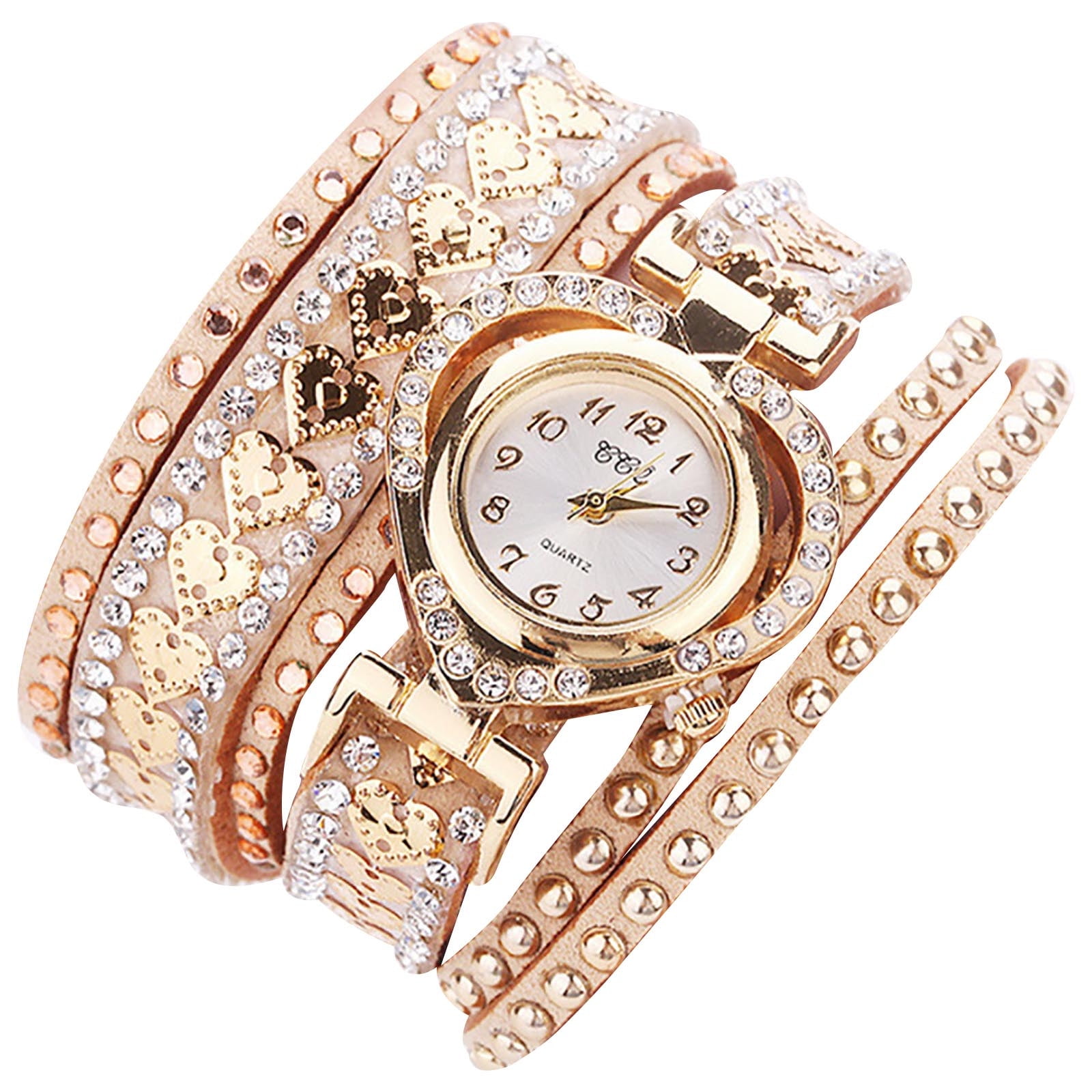 Kedshhgu Clearance Diamond Studded Bracelet Watch Looped Women's ...
