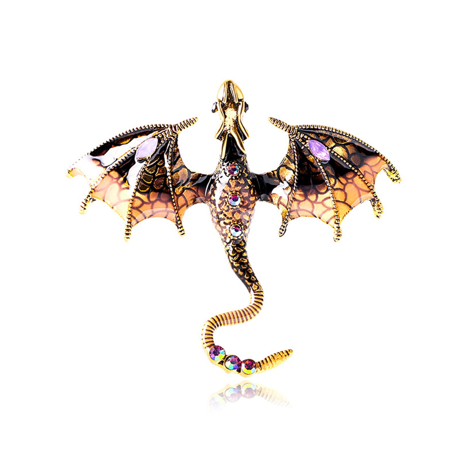 Kedshhgu Clearance Retro Oil Dripping Dragon Style Brooch Personalized ...