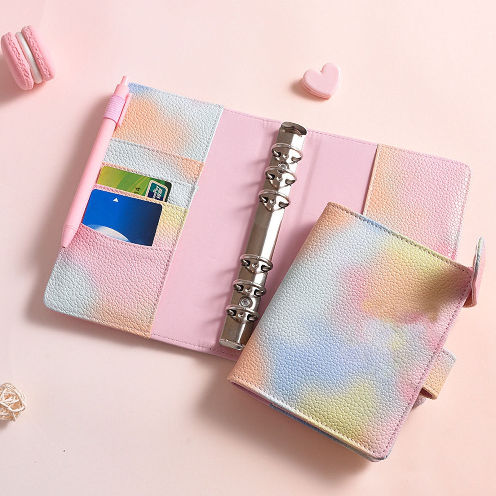 Kedshhgu Clearance Saving Wallet Binder, 6 Ring Binder, Cash Binder ...