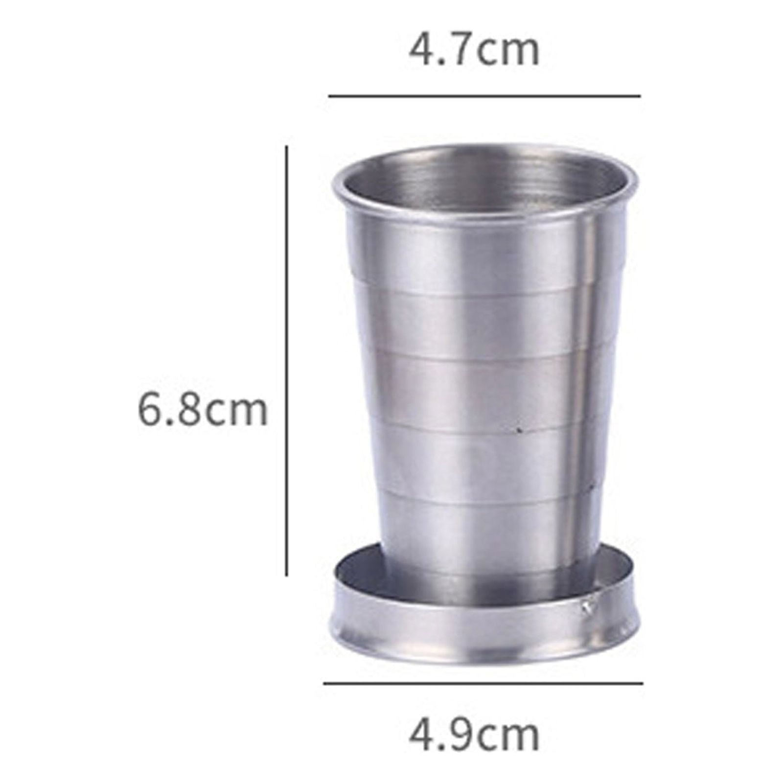 Kedshhgu Clearance Steel Travel Telescopic Collapsible Shot Glass ...