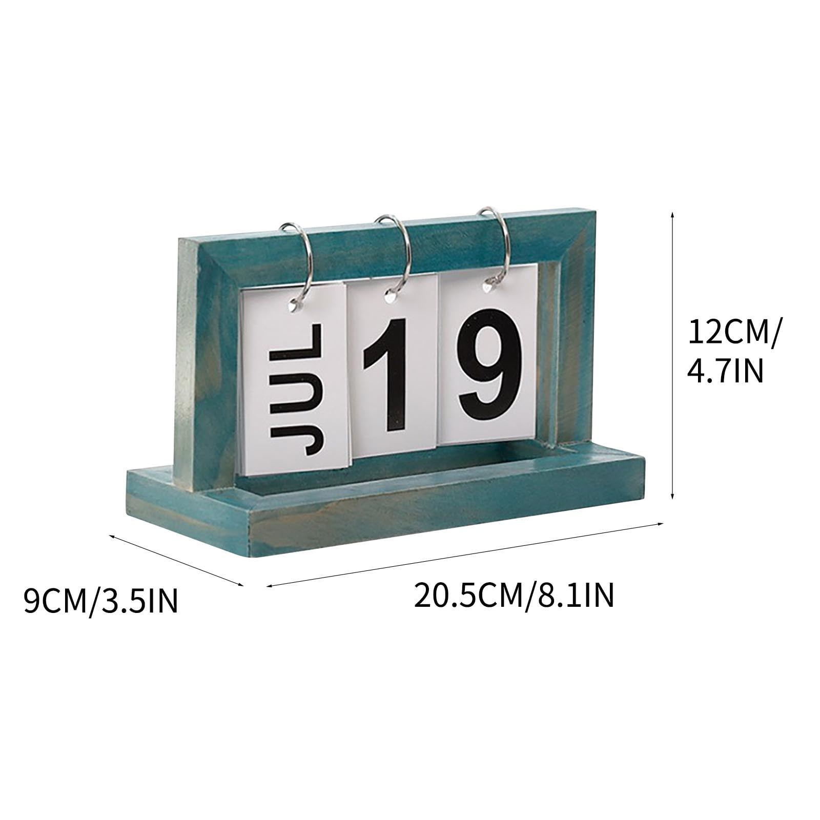 Kedshhgu Clearance Teak Wood Calendar,Wooden Page Flipping Calendar ...