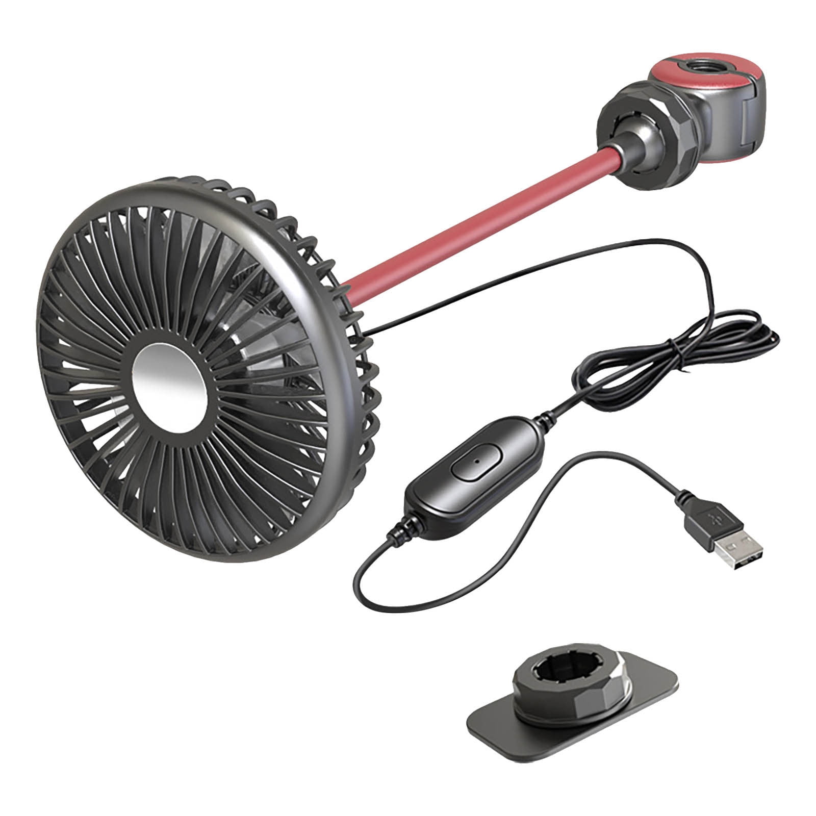 Kedshhgu Portable Car Fan for Backseat, Seat Hook Fan, Usb Cable Up to ...