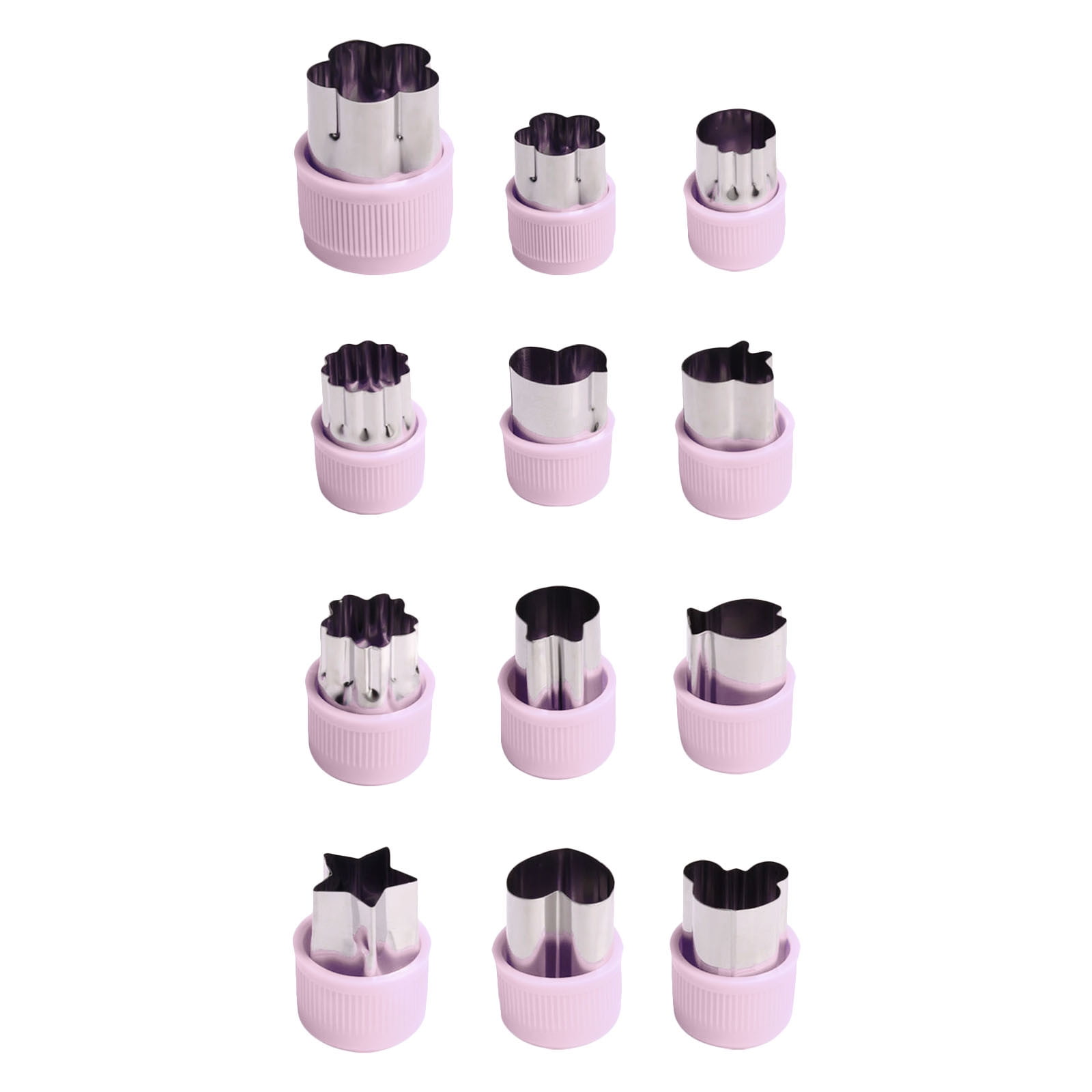 Kedshhgu Stainless Steel Fruit Vegetable Cookie Cutter Shapes Set,12Pcs ...