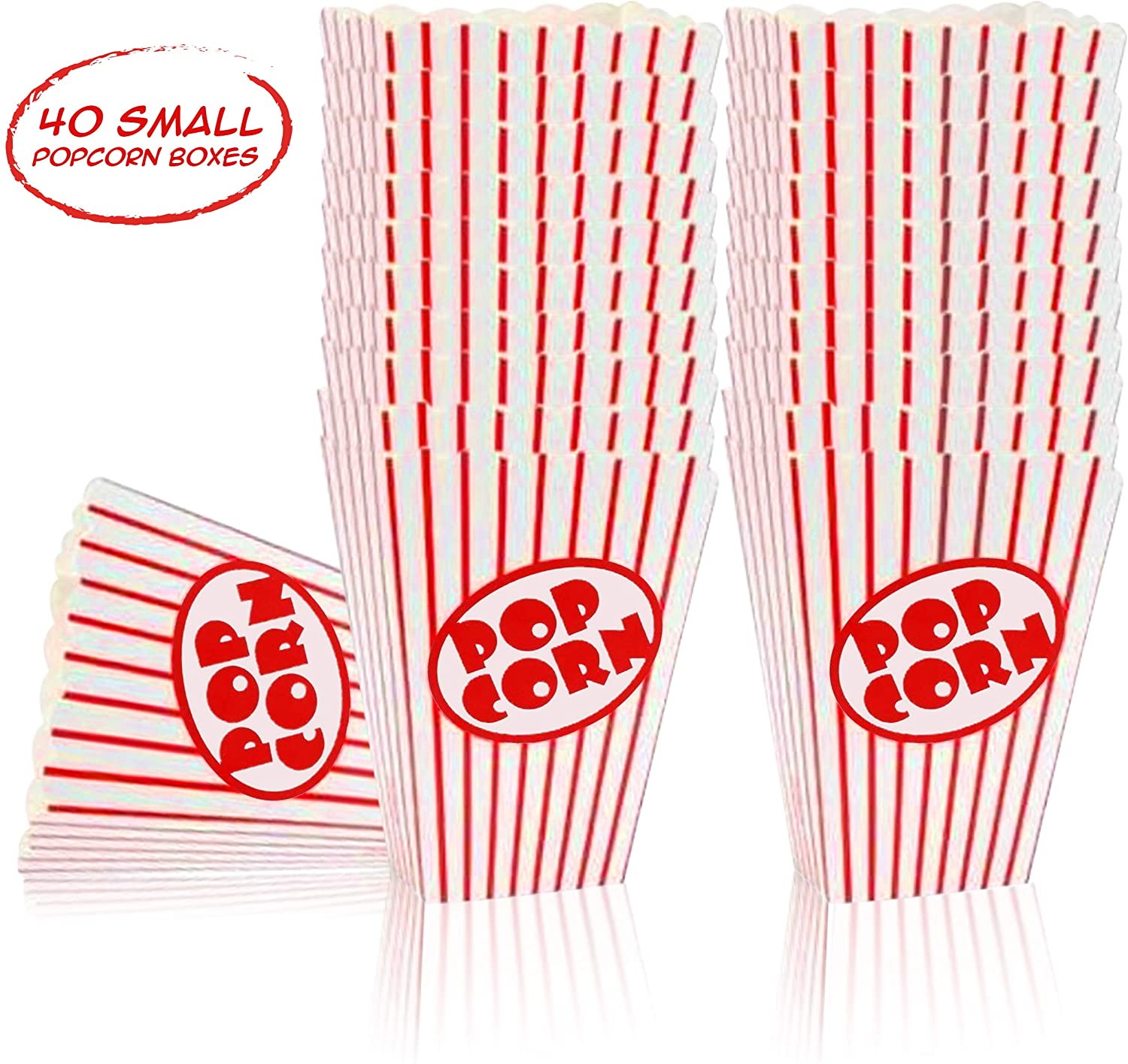 3 Pack Retro Style Plastic Popcorn Boxes Containers Bucket for Movie ...