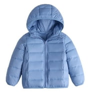 HILEELANG Little Boy Winter Hodded Puffer Color-Block Jackets Coats Light Weight Outerwear ...