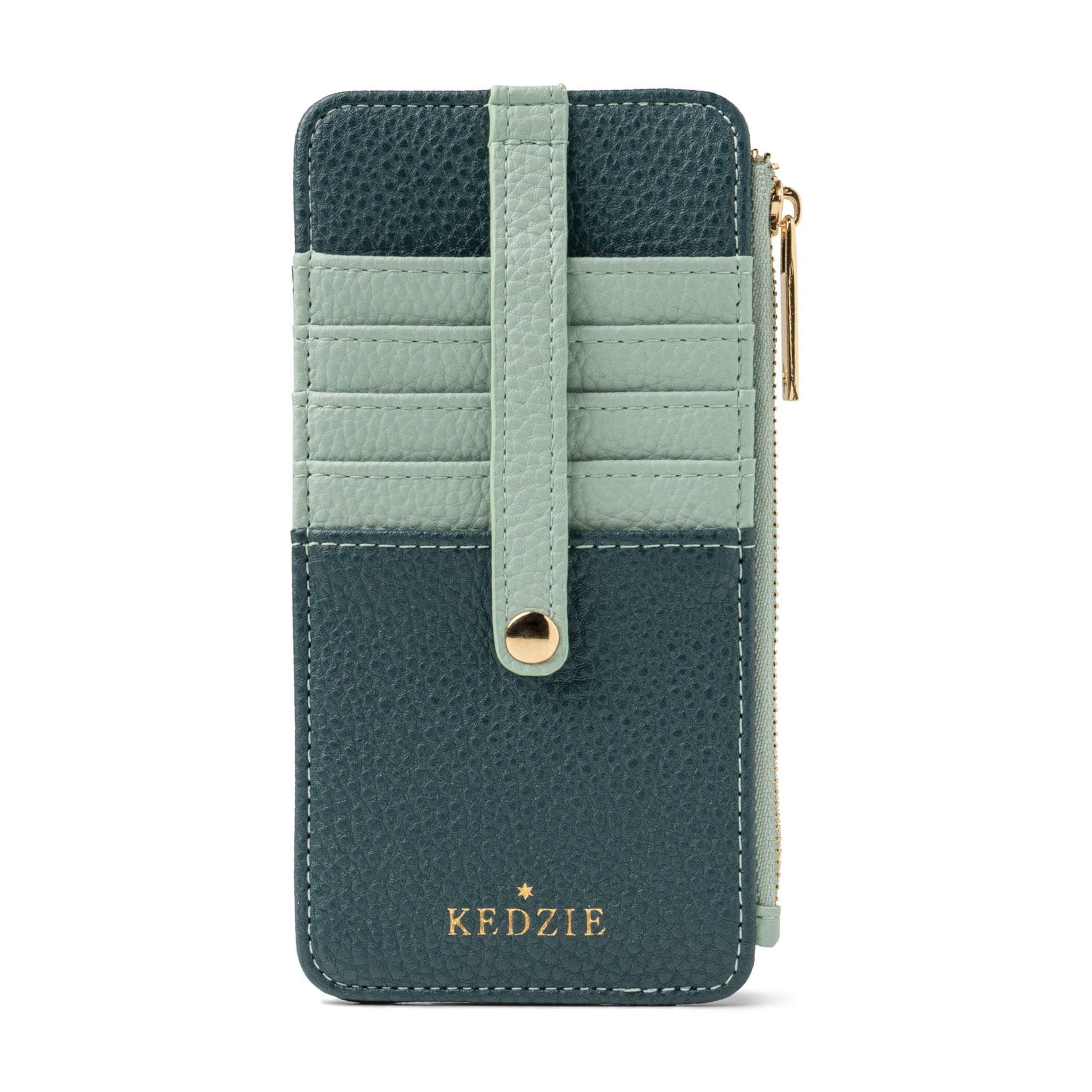 Kedzie Essentials Only Zippered Wallet Vegan Leather Card Holder ...