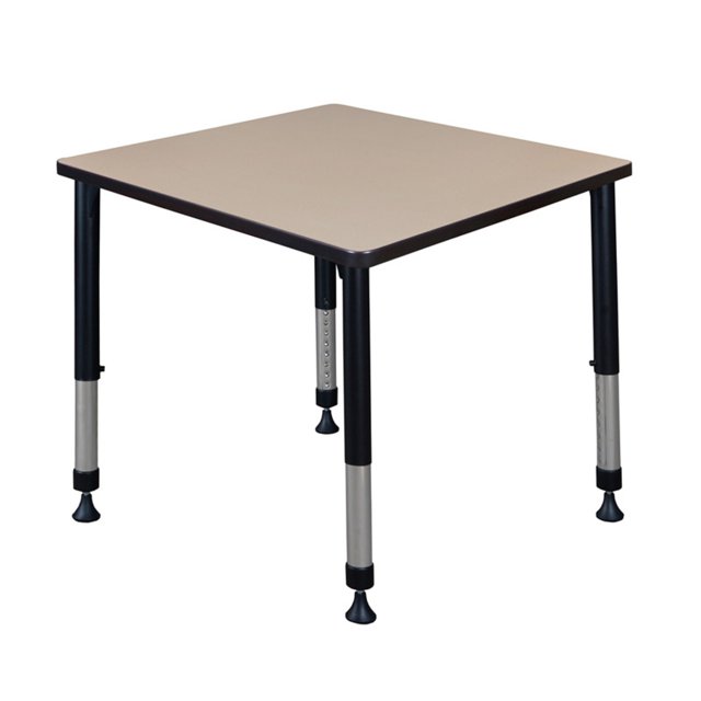 Kee 36" Square Height Adjustable Classroom Table - Beige - Walmart.com