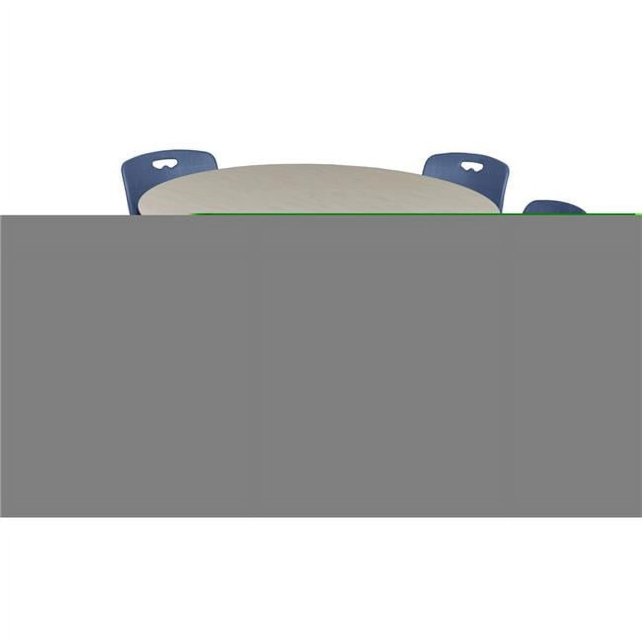 Kee 42 in. Maple Round Height Adjustable Classroom Table & 12 in. Navy ...