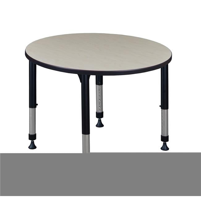 Kee 42 in. Maple Round Height Adjustable Classroom Table - Walmart.com