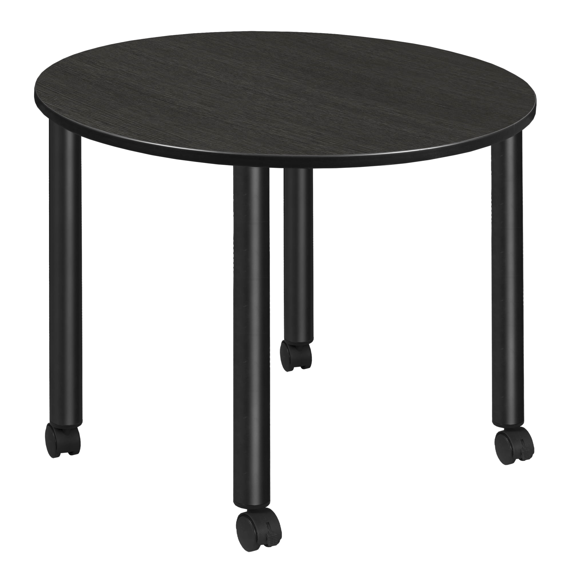 Kee 48" Round Mobile Breakroom Table- Ash Grey/ Black - Walmart ...