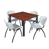 Regency 48 in Square Breakroom Table- Cherry Top, Black Legs, 4 M Stack ...