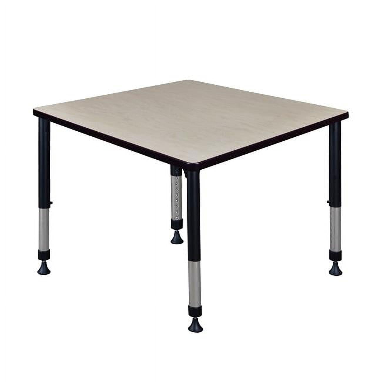 Kee Square Height Adjustable Classroom Table - Maple - 36 in. - Walmart.com
