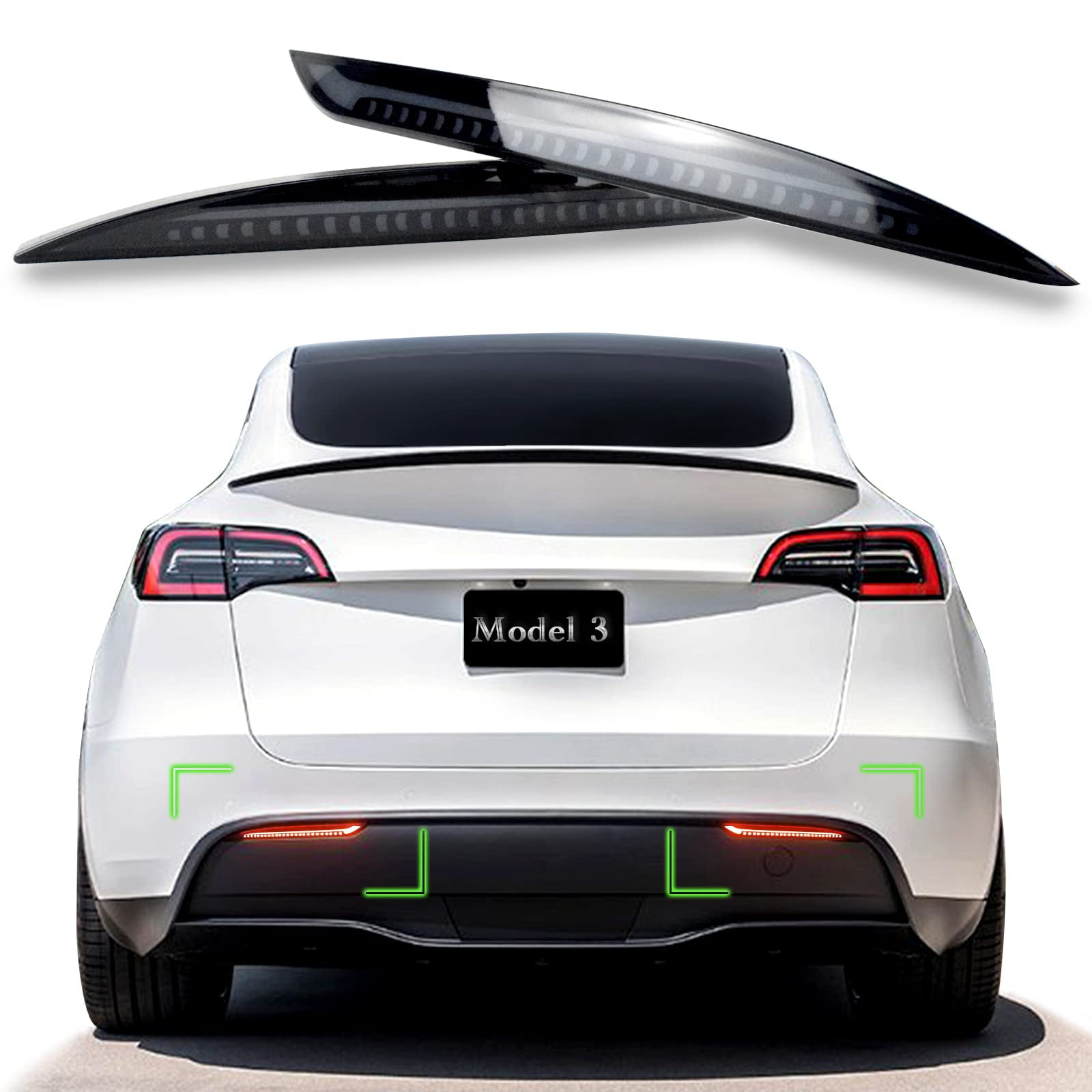 KeeForthewin LED Rear Bumper CM31 Lights fit for Tesla Model 3 2017 ...