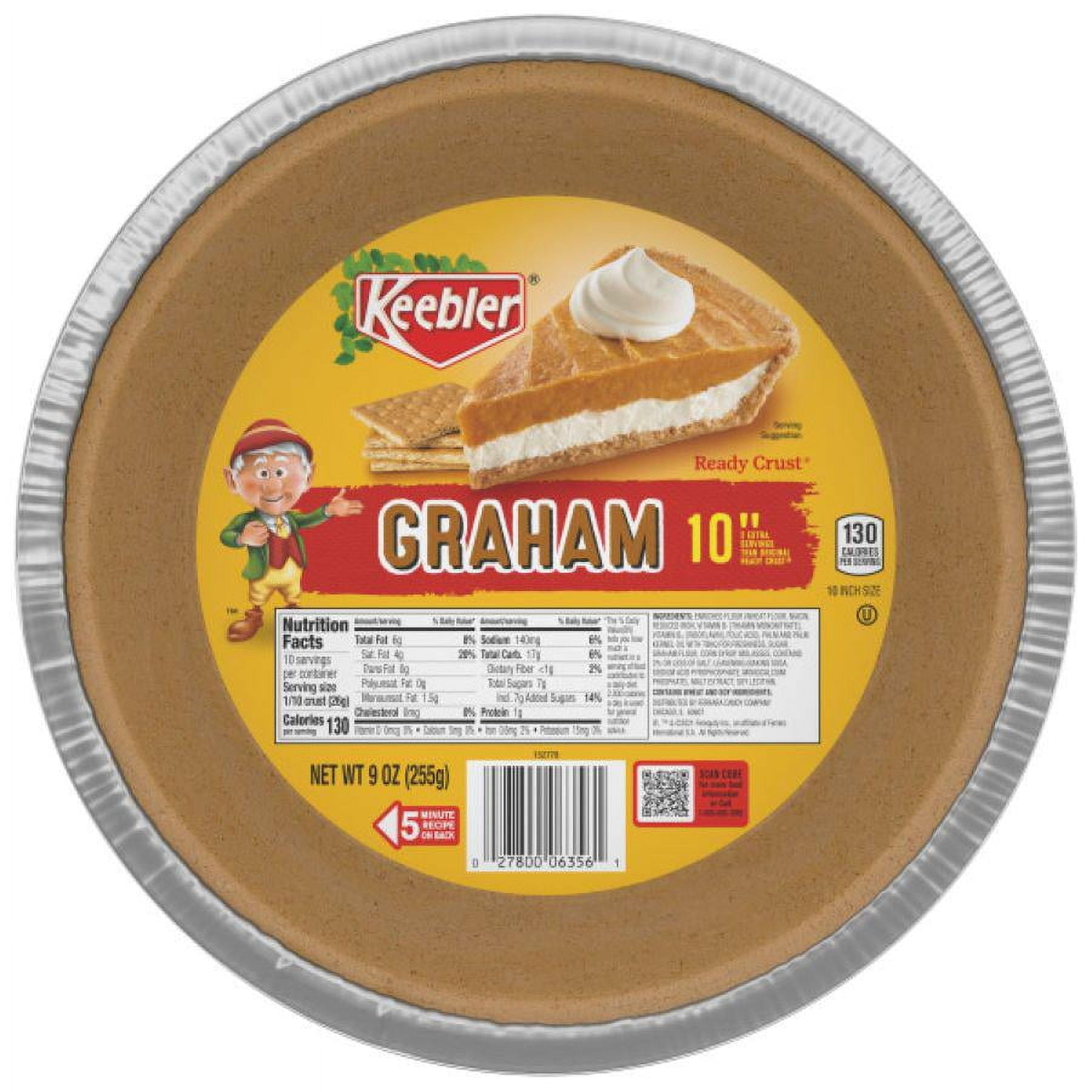 Keebler 10" Graham Cracker Pie Crust 9 oz - Graham Cracker Crust, Pie ...