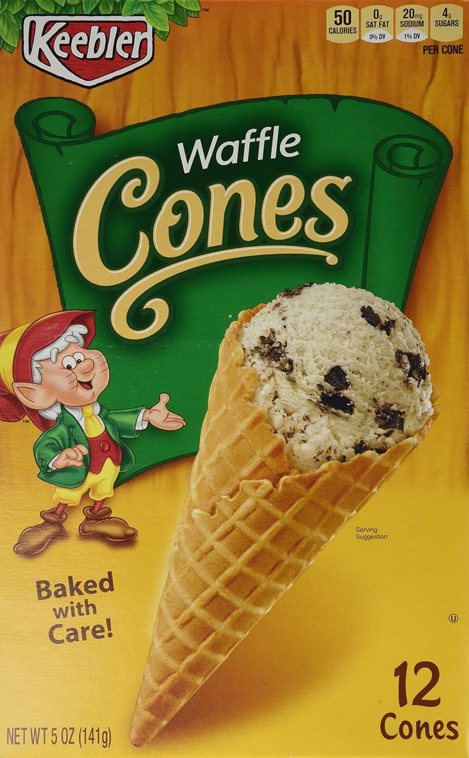 Keebler 12-Count WAFFLE CONES 5oz (2 Pack) - Walmart.com