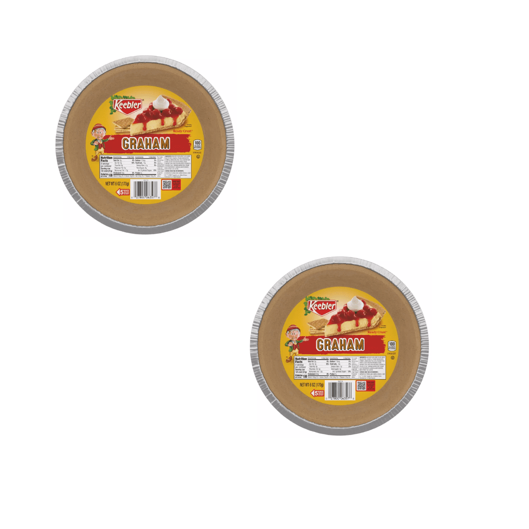 Keebler 9" Graham Cracker Pie Crust, 6 oz pack of 2 – Classic Crumb ...