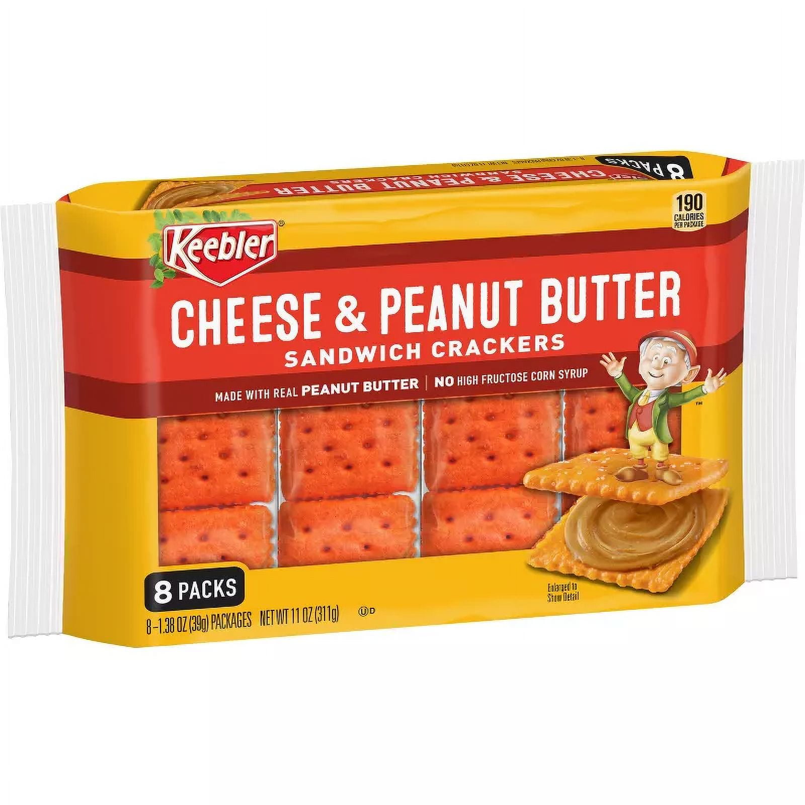 Keebler Cheese & Peanut Butter Sandwich Crackers - 11oz/8ct pack of 1 ...