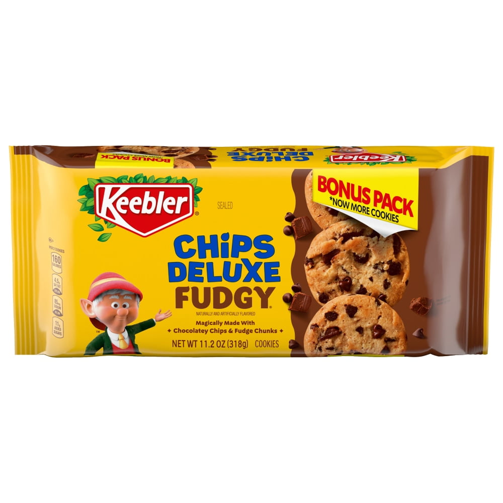Keebler Chips Deluxe Fudgy Chocolate Chip Cookies with Chunks of ...