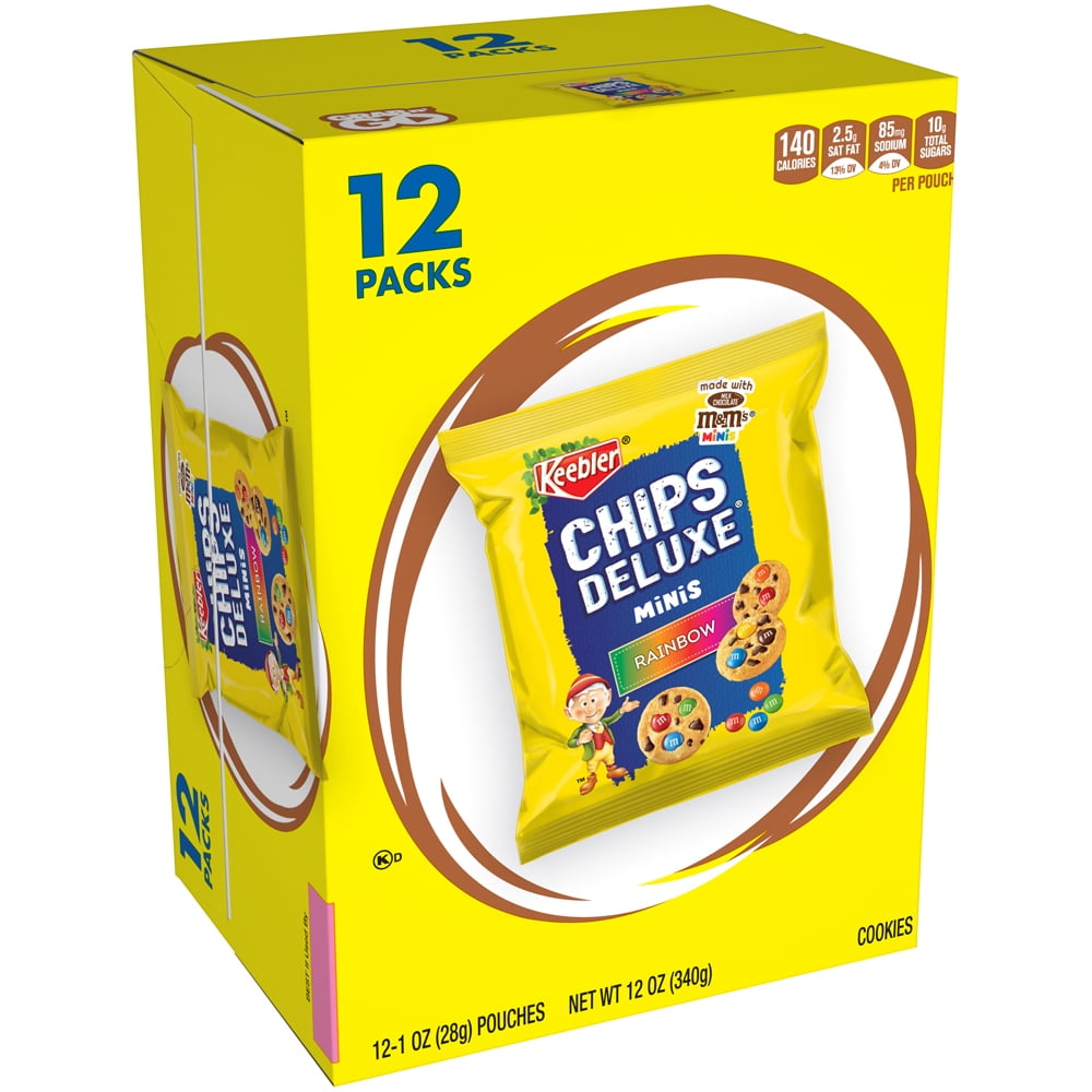 Keebler Chips Deluxe Rainbow Mini Cookies with M&M's Minis 12 0z 12 ct ...