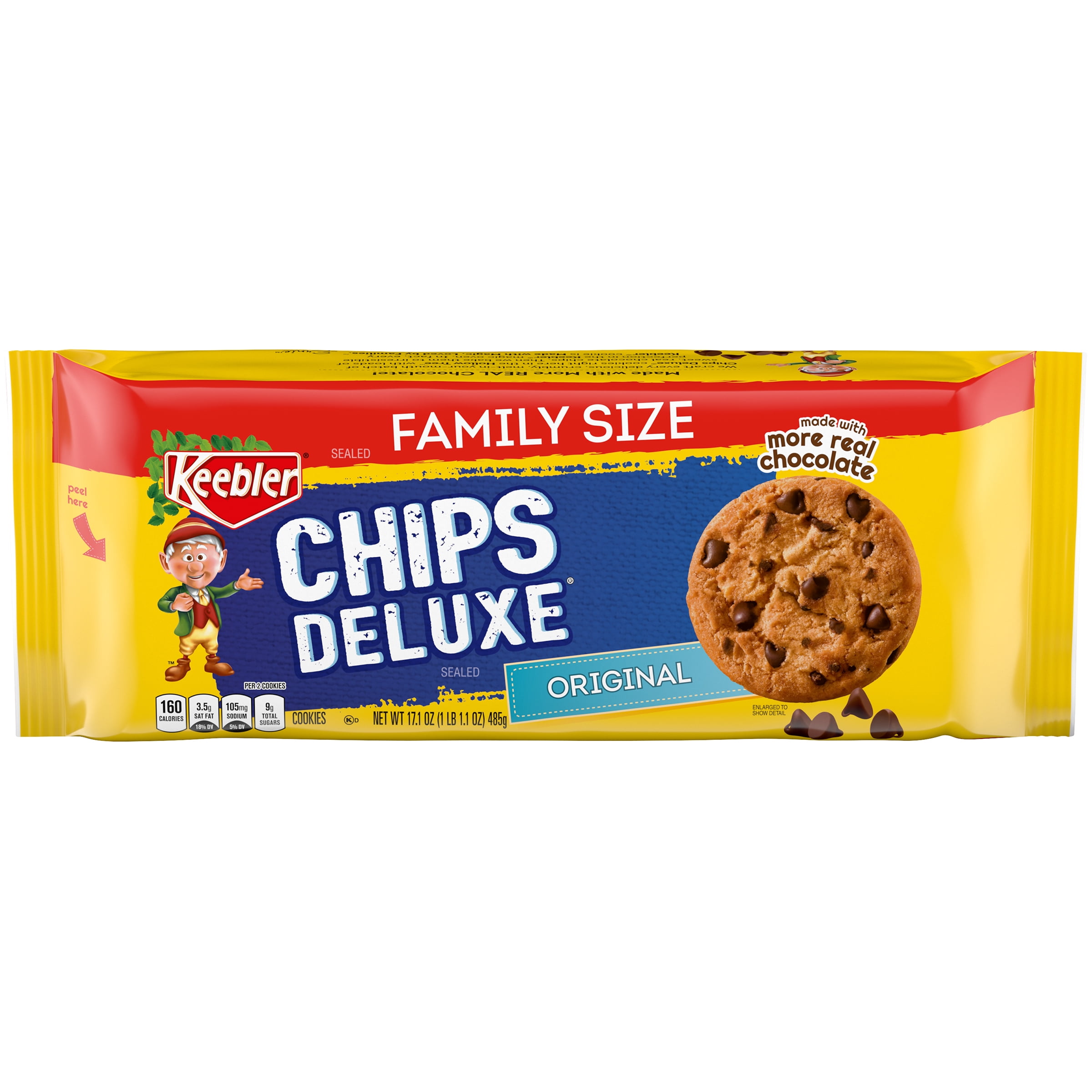 Keebler Chips Original Deluxe Cookies, 17.1 Oz - Walmart.com
