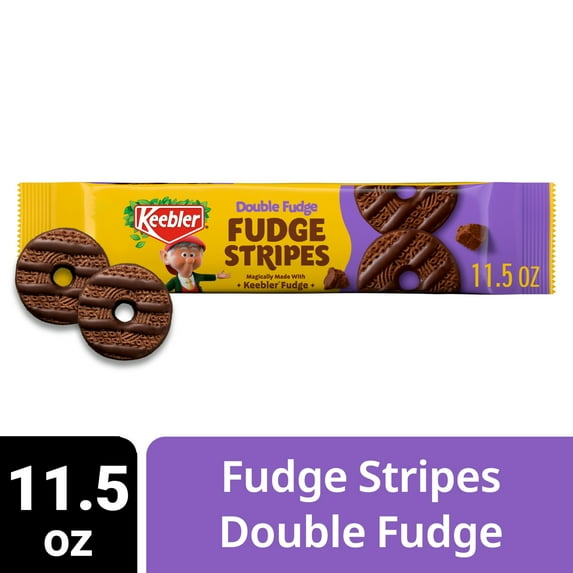 Keebler Double Fudge Fudge Stripes Cookies, 11.5 oz Pack with crispy ...