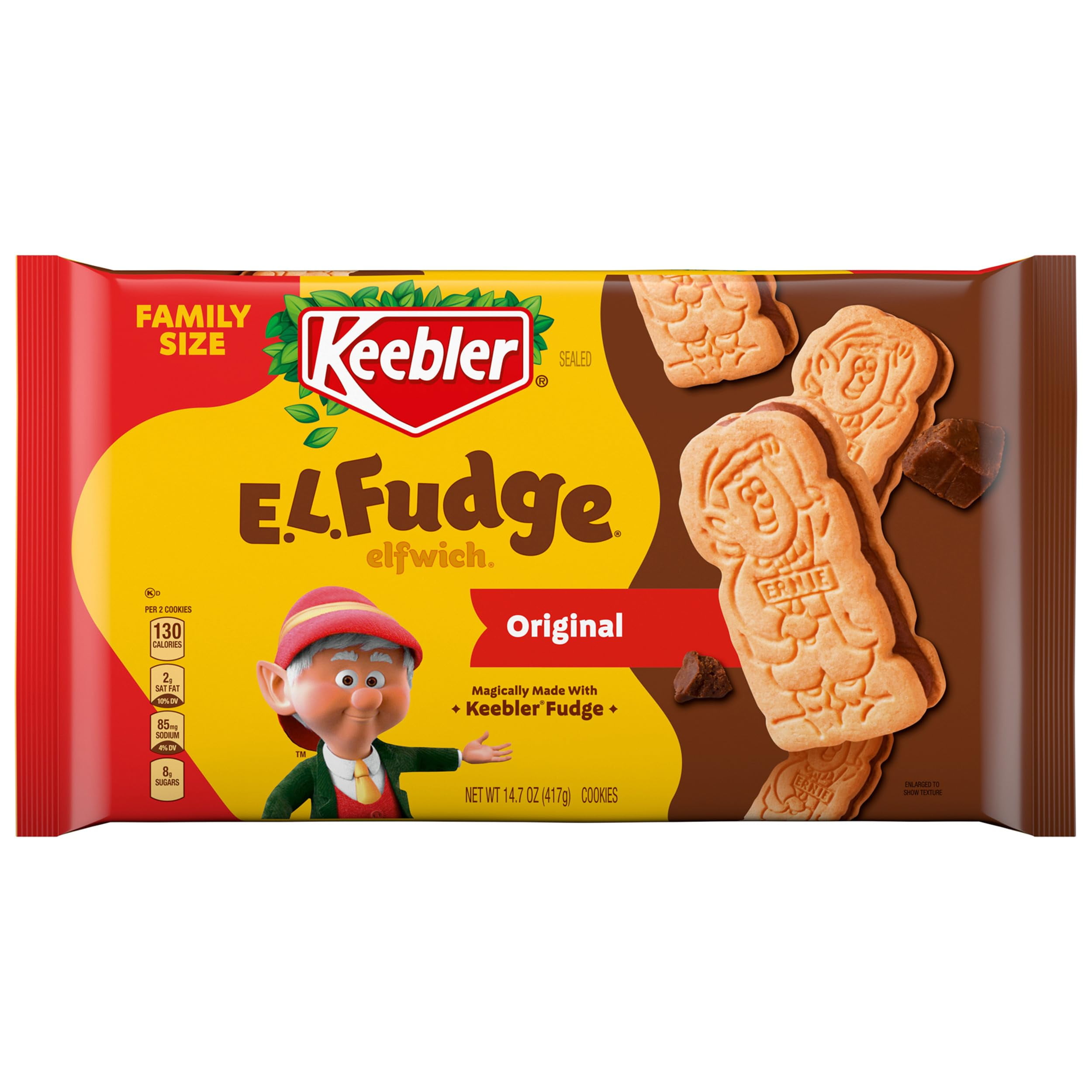 Keebler E.L. Fudge Elfwich, MZF22 Original, Family Size, 14.4oz ...