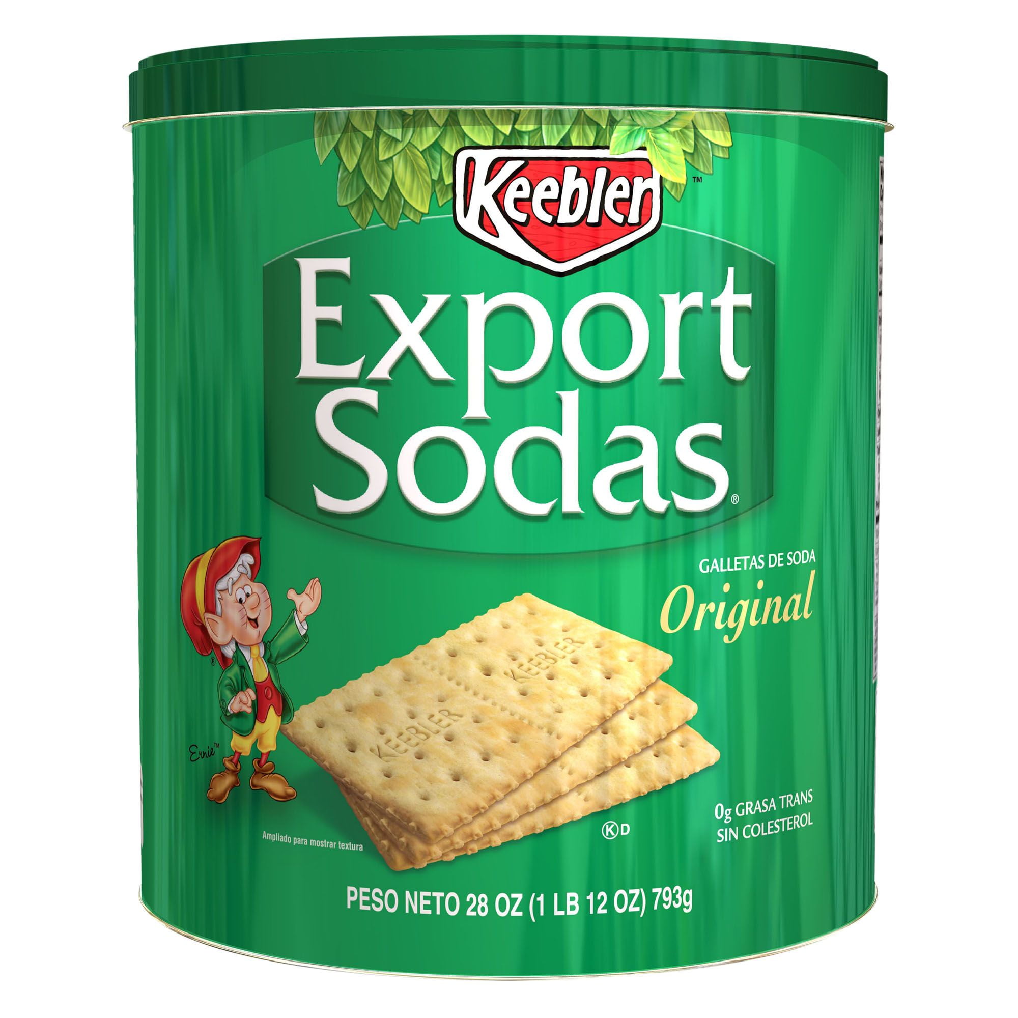 Keebler Export Soda Crackers Tin, 28 oz, Salted, Crispy, Ideal for ...