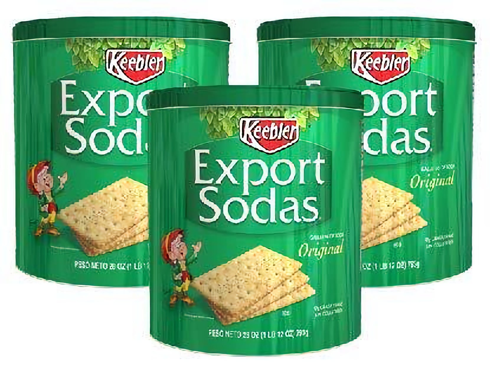 Keebler Original Export Sodas Crackers, Crispy and Toasty, 28 Oz Can ...