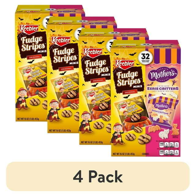 (4 pack) Keebler Fudge Stripe Mini Bites and Mother's Cookies Halloween ...