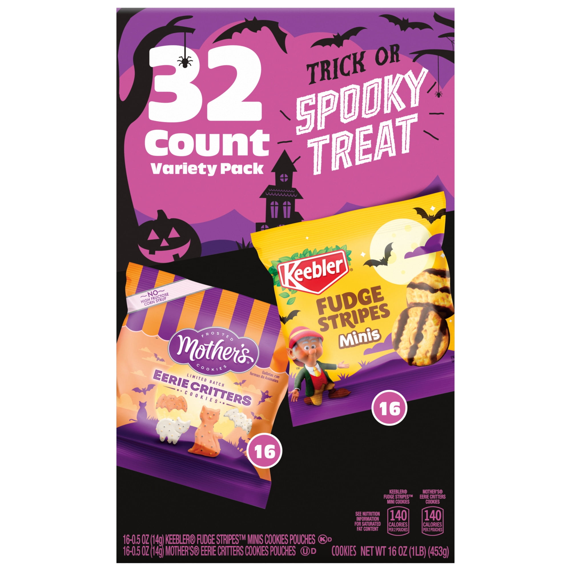 Keebler & Mother's Cookies Halloween Assorted Cookie Snacks, Sweet ...