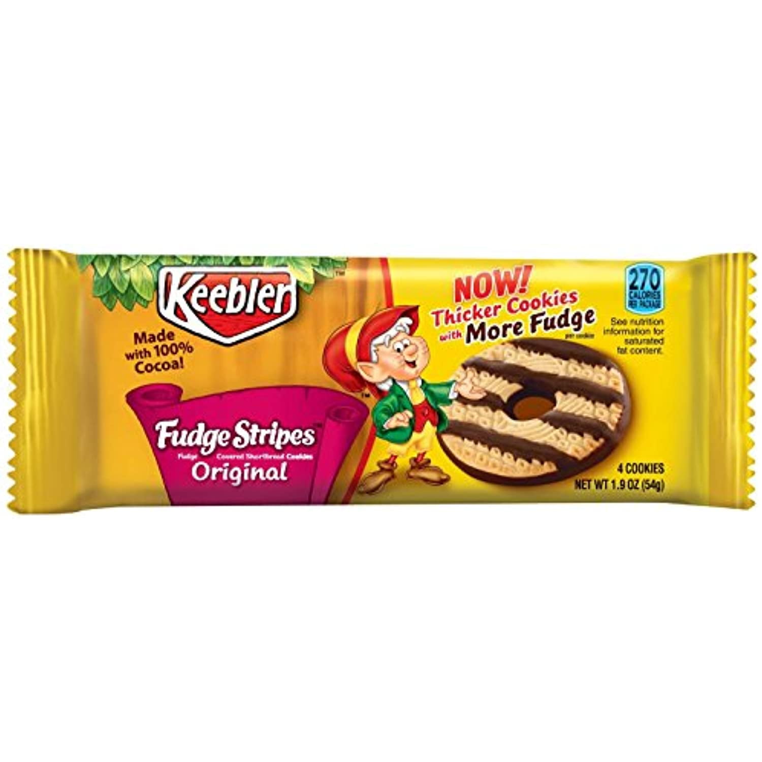 Keebler Fudge Stripes Cookies - 1.9 Oz Pack (12 Packs) - Walmart.com