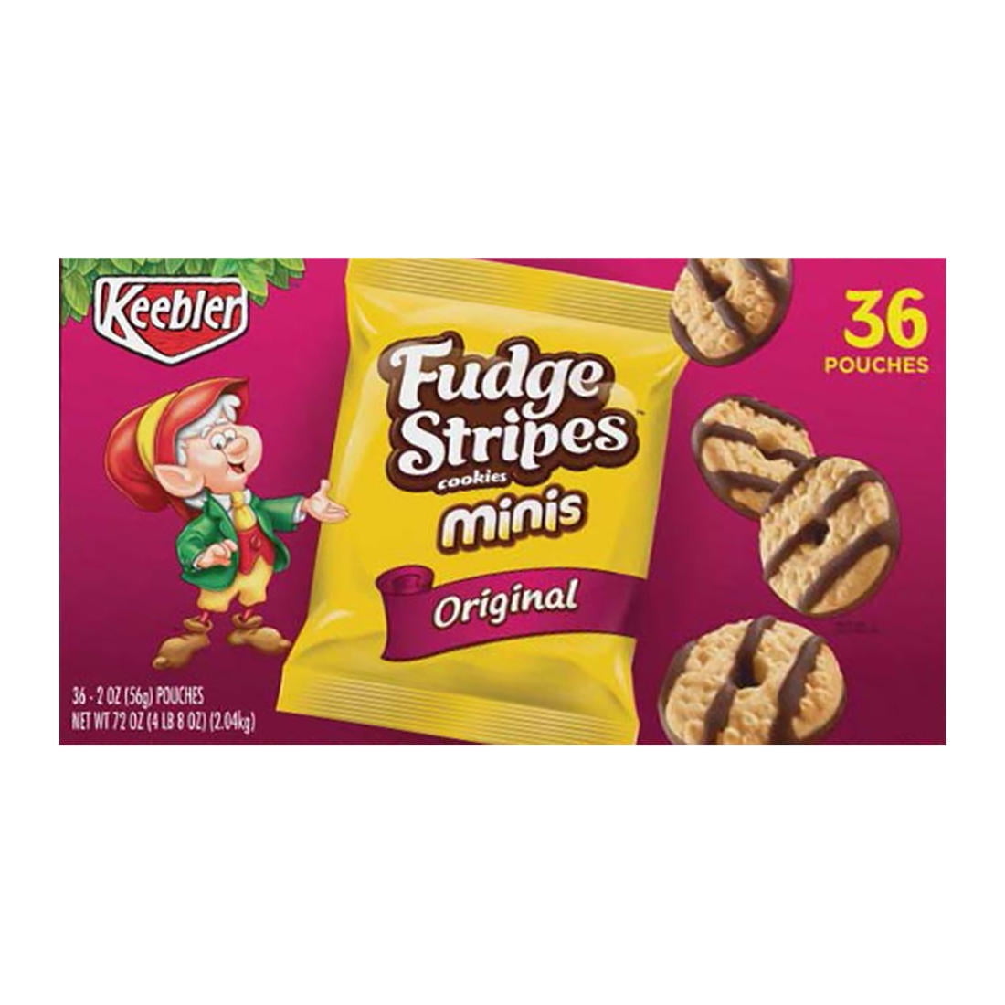 Keebler Fudge Stripes Mini Cookies 36 ct./ 2 oz. - Walmart.com