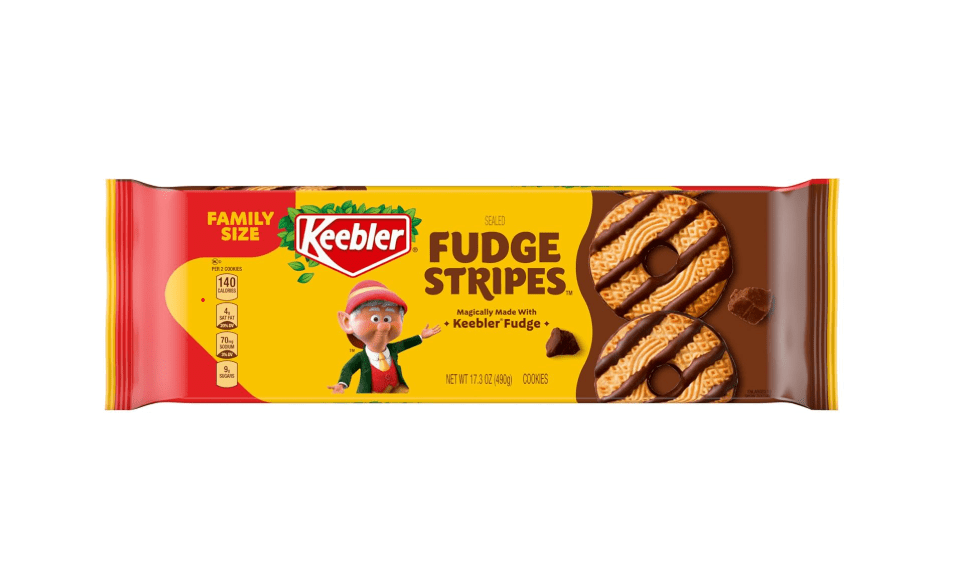 Keebler Fudge Stripes Original Shortbread Cookies Coated in Keebler ...