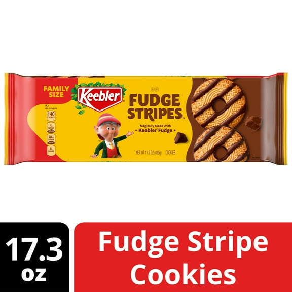 Keebler Fudge Stripes Minis, Original Shortbread Cookies Coated in ...