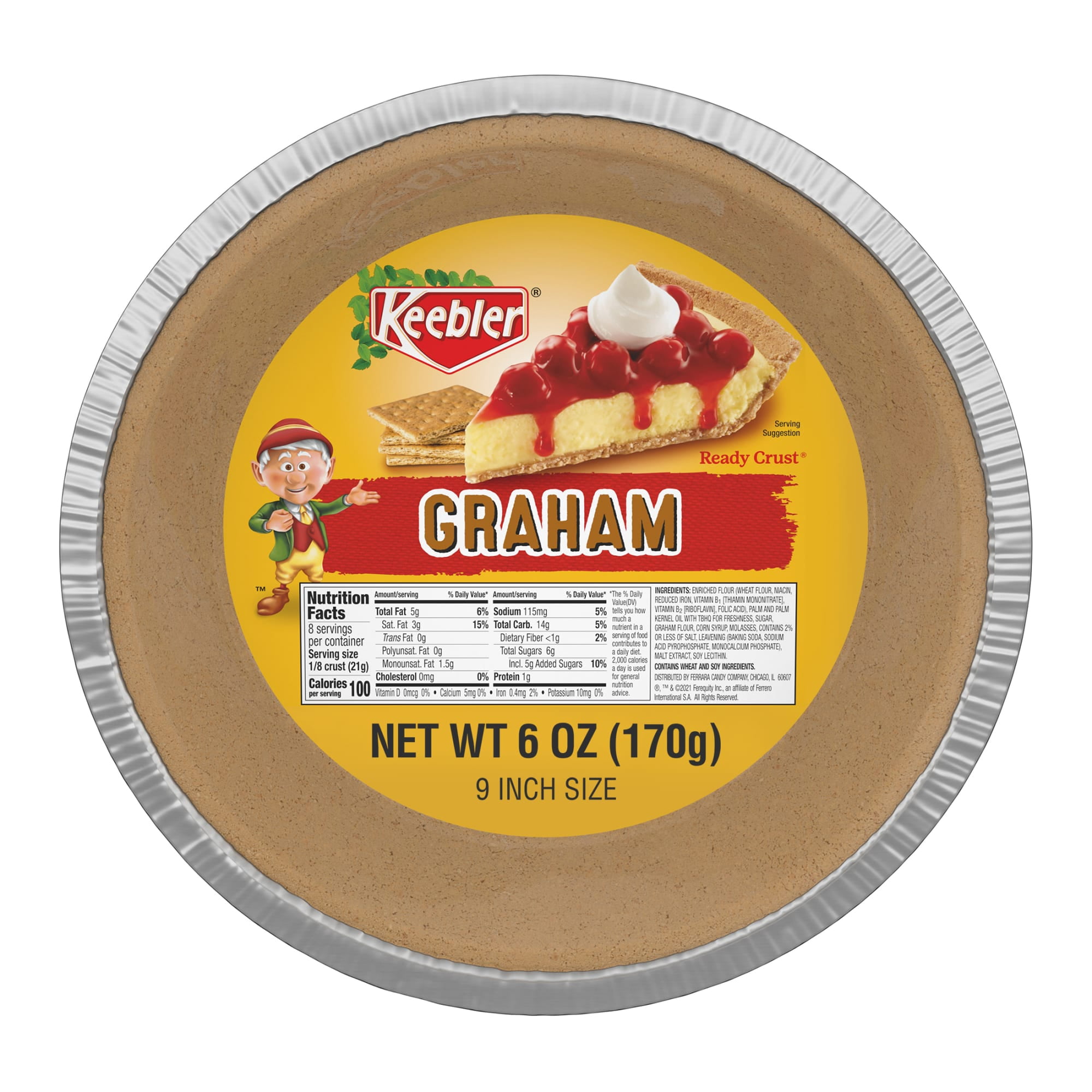 Keebler Ready Crust 9-Inch Graham Cracker Pie Crust, Premade Pie Crust ...
