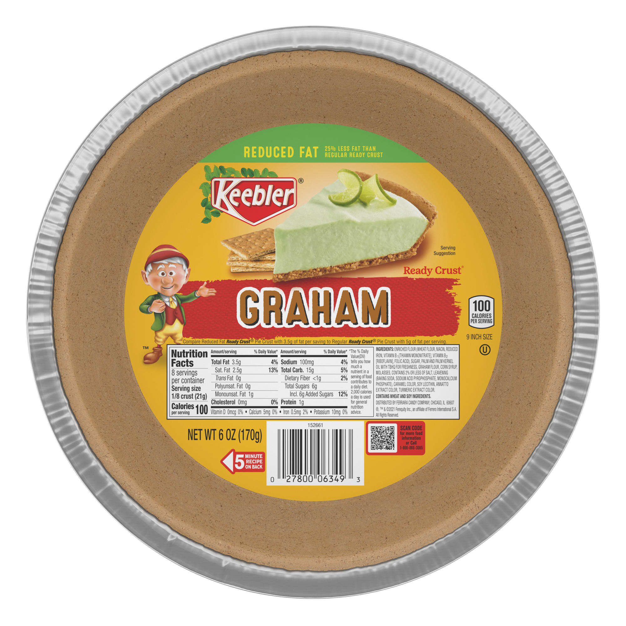 Ready Crust Keebler 10in Graham Pie Shell 9oz - Walmart.com
