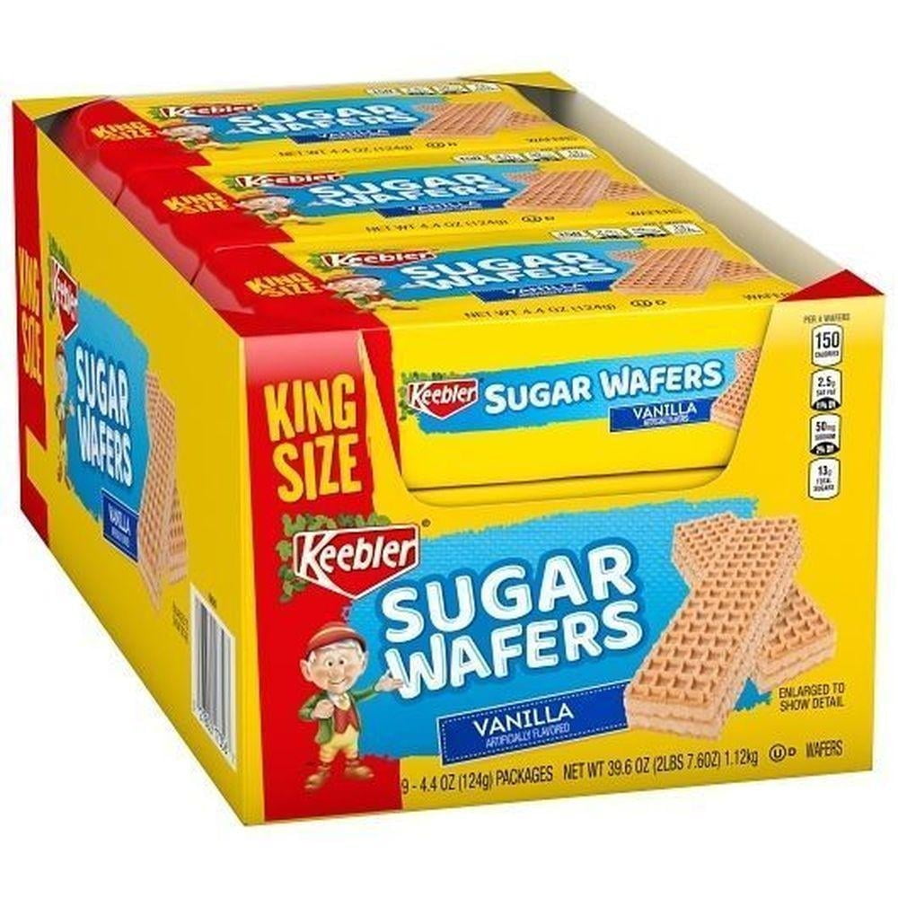 Keebler King Size Sugar Wafers Vanilla – 9 Packs, Crisp Sweet Wafer ...