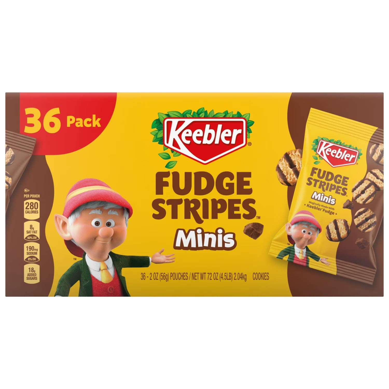 Keebler Mini Fudge Stripe Cookies, 2 oz., 36 ct. - Walmart.com