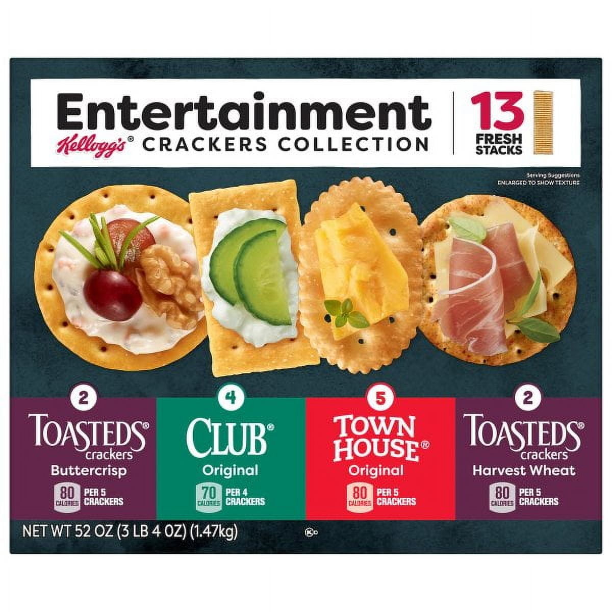 Kellogg's Entertainment Crackers Assorted Flavors, 52oz, Toasteds, Club ...