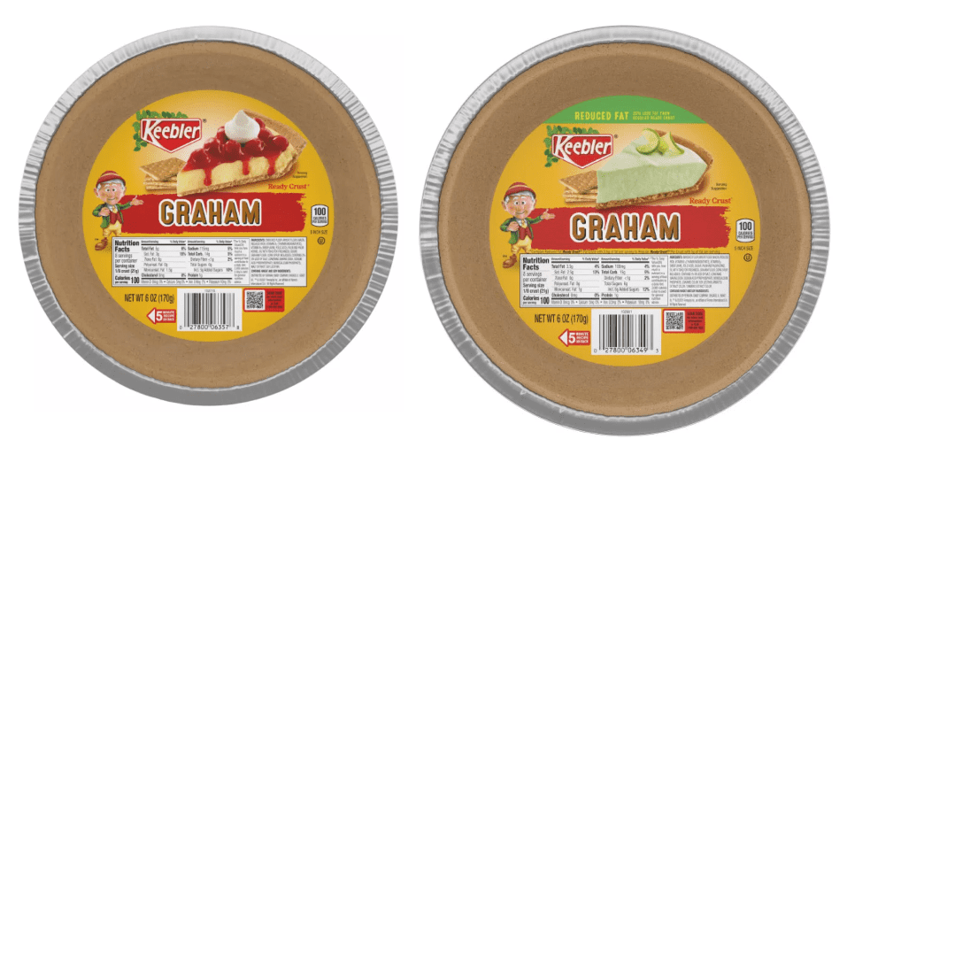 Keebler Reduced Fat Graham Ready Pie Crust, 6 oz&Keebler Graham Cracker ...