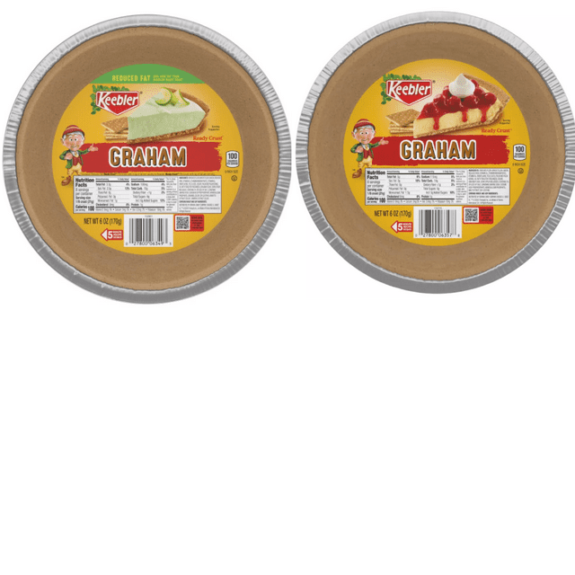 Keebler Reduced Fat Graham Ready Pie Crust, 6 oz&Keebler Graham Cracker ...