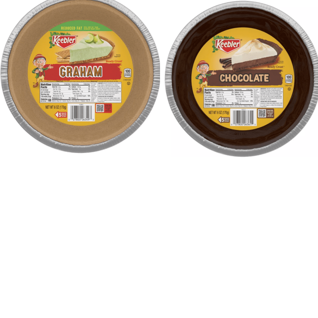 Keebler Reduced Fat Graham Ready Pie Crust, 6 oz&Keebler Ready Crust ...